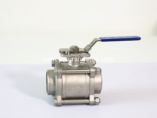 China 3PC ball valves with high mounting pad PAI 1000PSI threaded ends for actuators supplier