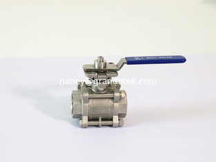 China 3PC ball valves with high mounting pad type B PAI 1000PSI threaded ends for actuators supplier