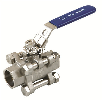 3PC ball valves threaded/socket weld/butt weld ball valvesd with high mounting pad supplier