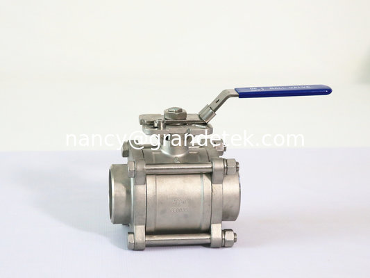 3PC ball valves with high mounting pad PAI 1000PSI threaded ends for actuators supplier