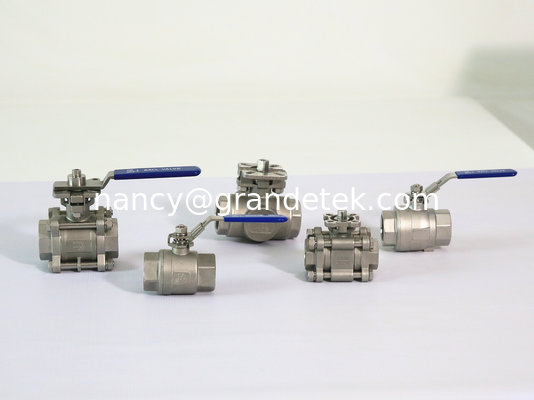 3-way ball valves with high mounting pad type B PAI 1000PSI threaded ends for actuators supplier