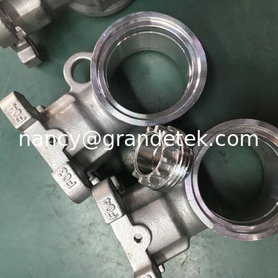 ISO 5211 Locking Handle 3-way Ball Valve Stainless Steel NPT Thread supplier