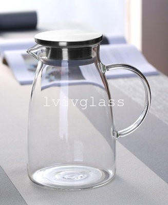 Customization Color Juice Glass Cup With Lid Handle Large Capacity
