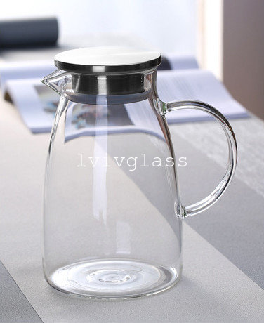 Customization Color Juice Glass Cup With Lid Handle Large Capacity