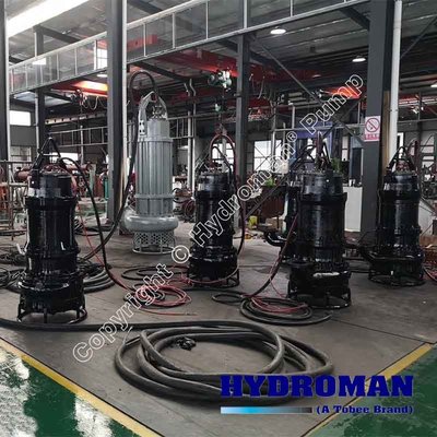 Submersible slurry pump with agitators