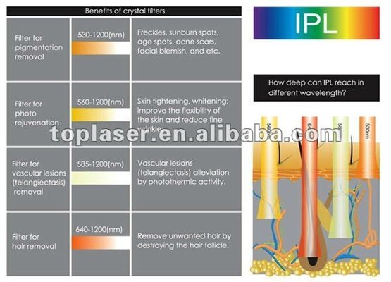 5MHz Professional E-light IPL RF Bipolar For Facial Skin Beauty