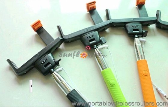 iPhone 5 / 5s Blackberry smartphone selfie monopod with wire colorful