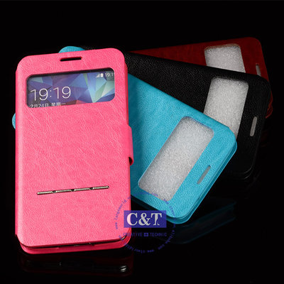Slim PU Leather Flip S-view Window Samsung Galaxy S5 I9600 Case , Mobile Phone Shells