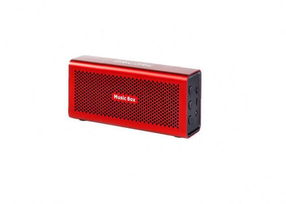 Red A2DP & AVRCP Music Box Wireless And Bluetooth Speakers AUX 6W Speaker