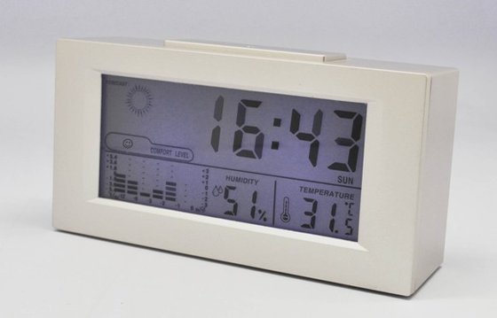 Electronic Desktop Calendar, Electronic LCD Digital 3 in 1 Hygrometer Thermometer Clock