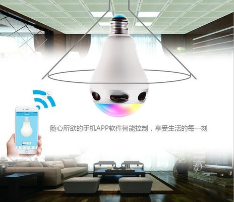 White Wireless Mini LED Light Bluetooth Speaker Music By Smart Phone