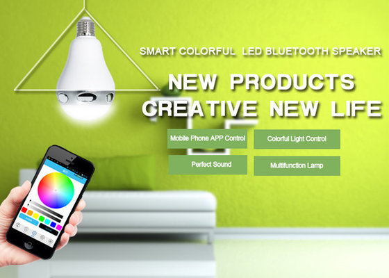 Mobile 6W Indoor LED Light Bluetooth Speaker , Mini Wireless Bluetooth Speaker
