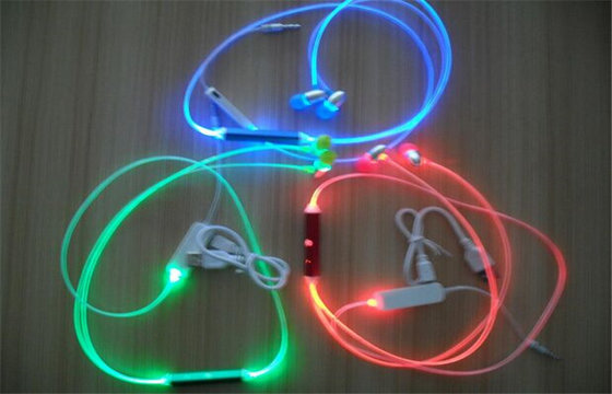 EL LED Light Up Visible Earphone