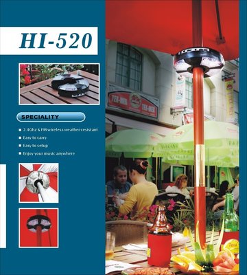 umbrella light LED light  bluetooth speaker outdoor solar garden light