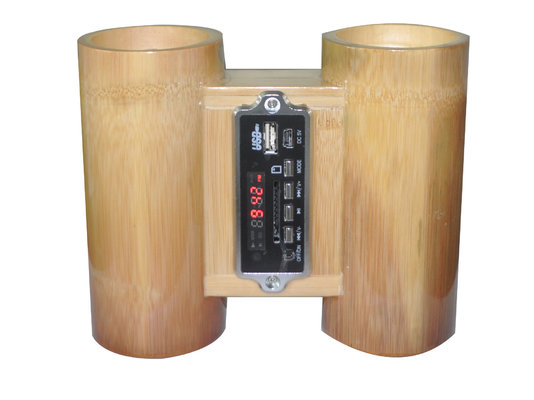 Super Bass A2DP Wooden Portable Bamboo Speaker with TF Card Slot / FM Radio