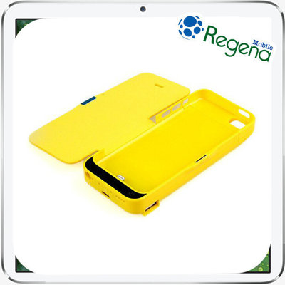 Mobile Phone Accessories 4200Mah Power Bank for Iphone 5S Charger Case with leather Cover