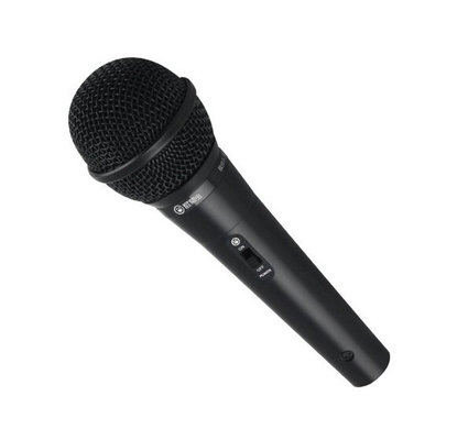 Black Portable FM wireless phone external microphone to chat / video in PC , 10mW Sensitivity