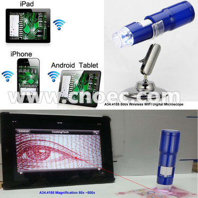 Blue Portable 200x Hand Held Digital Microscope With White Light LED A34.4105