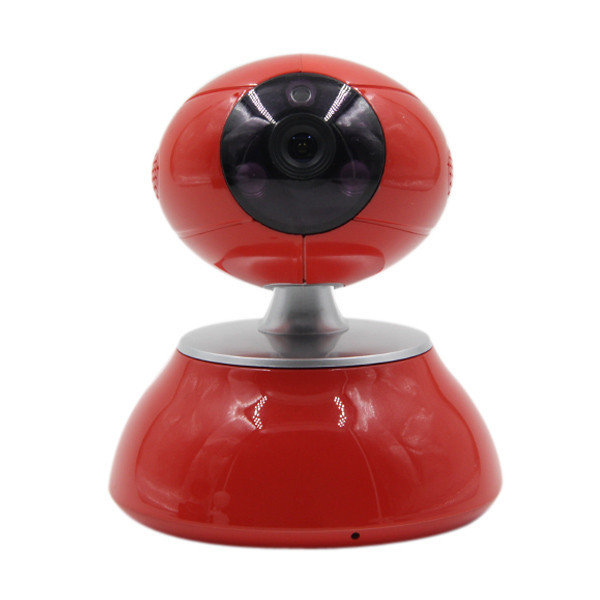 Red 360 degree Smart Home IP Camera / house security camera with Embedded Linux OS