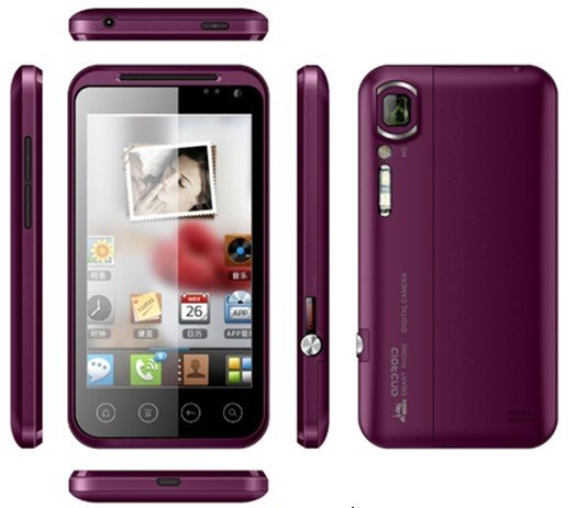 3.5 Inch Wifi Bluetooth Android 4.0 Touchpad Mobile Phones, MTK6575 CPU and 4Gb + 4Gb