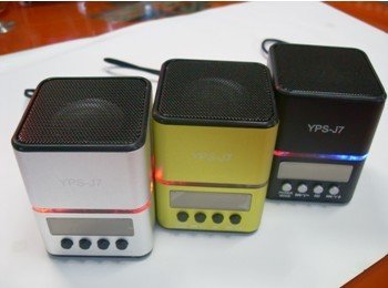 OEM TF Card, USB Flash Disk Rechargeable Mini Speakers with Digital LED Screen
