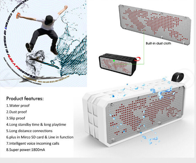 Sport Handsfree outdoor bluetooth speaker with NFC / Micro SD , bluetooth V2.1/EDR