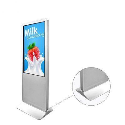 실내 지면 서 있는 터치스크린 토템 Lcd 광고 전시 55&quot; AC 100~240V