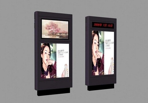 옥외 사용을 위한 55 인치 초상화 감시자 독립 구조로 서있는 토템