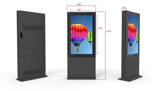 400W 220V 옥외 LCD 디지털 방식으로 Signage 55&quot; HDMI VGA DVI USB 공용영역을 가진 IP65