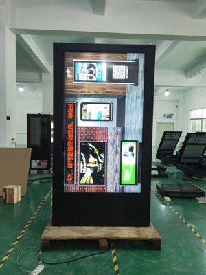 주문을 받아서 만들어진 86&quot; 벽 산 LCD 스크린, 옥외 광고 LCD 디스플레이 접촉 간이 건축물