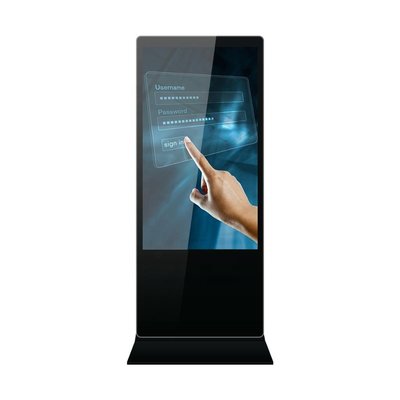 광고 감시자 디지털 방식으로 Signage 간이 건축물 75&quot; 실내 지면 대 LCD 터치스크린