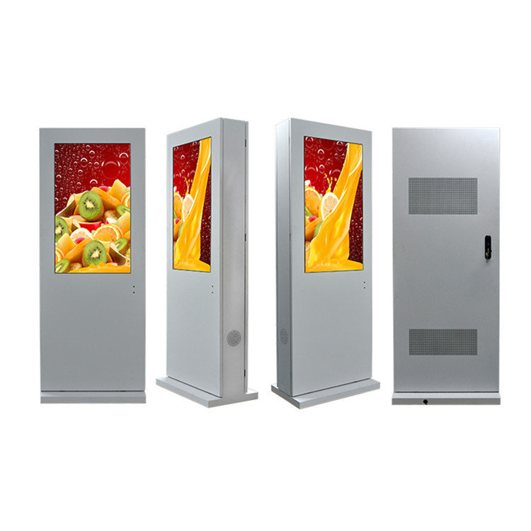 Dedi 65 인치 지면 대 높은 광도 안드로이드 체계 터치스크린 옥외 광고 LCD 간이 건축물
