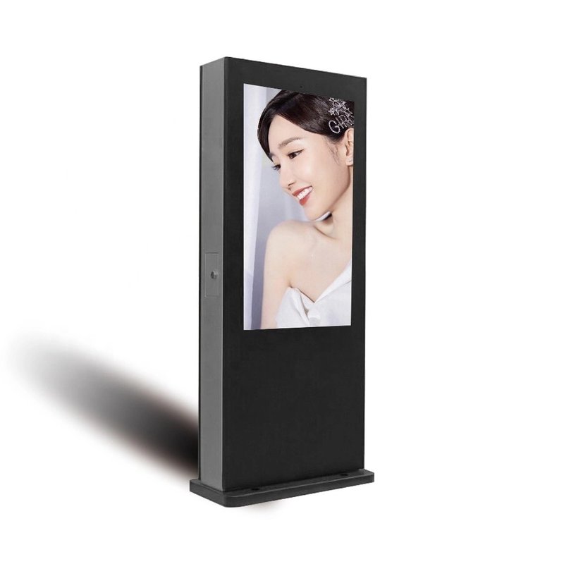 IP55 옥외 LCD 디지털 방식으로 Signage, 지면 서 있는 광고 전시 LCD 토템 75&quot;