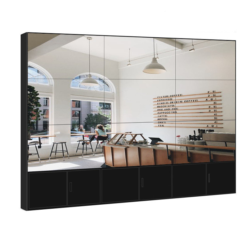 55 인치 이음새가 없는 LCD 영상 벽 광고 전시 4k 실내 3x3 관제사