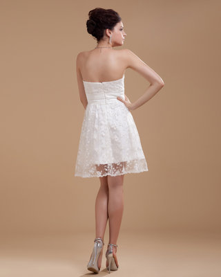 Bra Lace Spring womens short casual party dresses / Appliques wedding dress