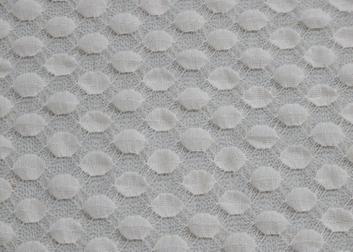 Water Soluble White Stretch Lace Fabric In Textile 125cm Width CY-LW0667