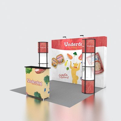 Reusable Portable Fabric Pop Up Display Stands Fairing For Trade Show