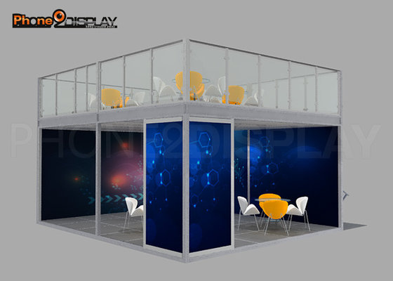 Cabines fraîches de salon commercial de 6M*6M trois systèmes modulaires ouverts latéraux de support d'exposition