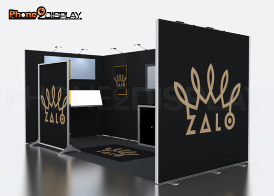 Cabine modulaire de salon commercial de 20×10 pi, conception faite sur commande de support d'exposition pour la publicité