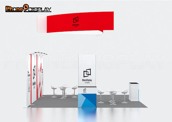 conception en aluminium de présentoir du salon commercial 6X6 d'équipement fait sur commande de cabine pour l'expo