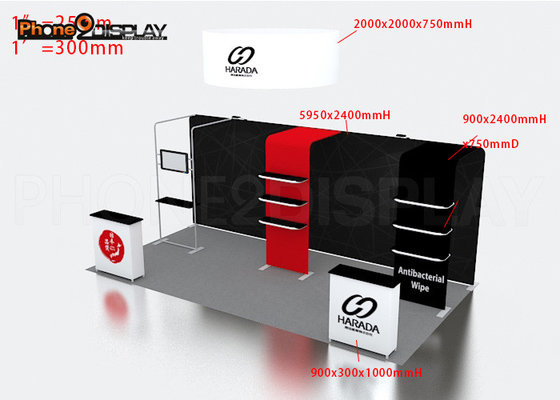 Cadre fait sur commande d'alliage d'aluminium de cabine de salon commercial d'installation facile pour le salon commercial