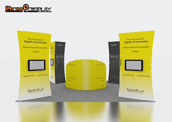 Cabine faite sur commande de salon commercial de tissu de tension avec l'impression de transfert de chaleur de CMYK