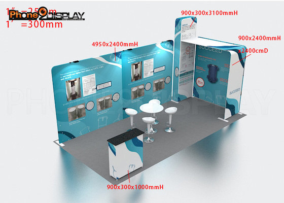 Cabine standard de conception d'exposition de cabine faite sur commande en aluminium portative de salon commercial
