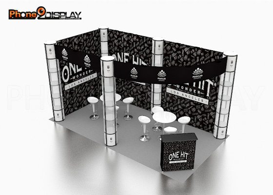 Stalle portative d'exposition de cabine durable du salon commercial 20x10 avec la tour en spirale