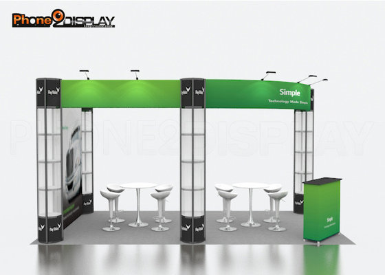 Cabine faite sur commande de tissu de tension/cabine en aluminium de Portable de salon commercial d'affichage