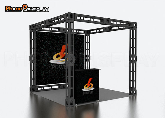 Cabine en aluminium faite sur commande de salon commercial de botte avec le matériel de tissu de la tension 340G