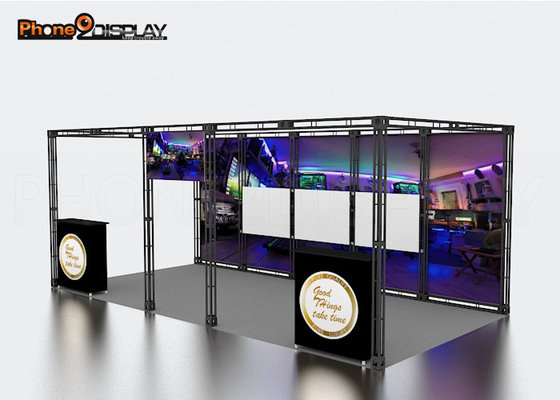 Attractive Aluminum Trade Show Booth Tension Fabric Light Box For Expo