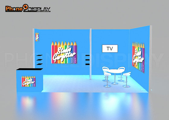 Foldable Portable Trade Show Booth 3x6m Aluminum Trade Show Booth Set Up
