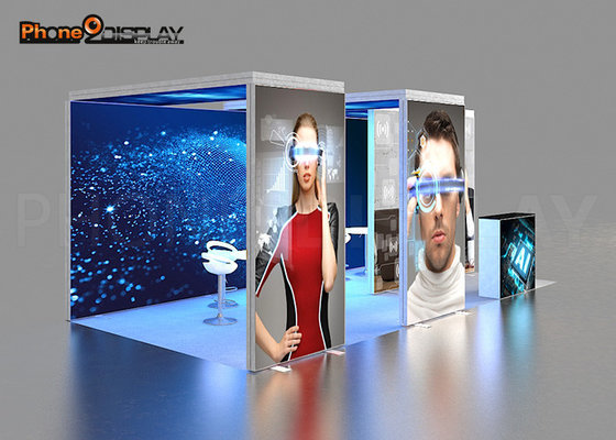 Assemblez le dispositif d'affichage de salon commercial de 6X6M, cabine simple modulaire d'exposition