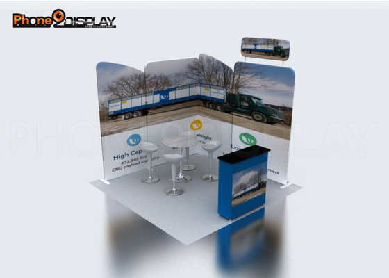 Conception standard faite sur commande de stalle d'exposition des cabines d'objet exposé de salon commercial 10x10FT
